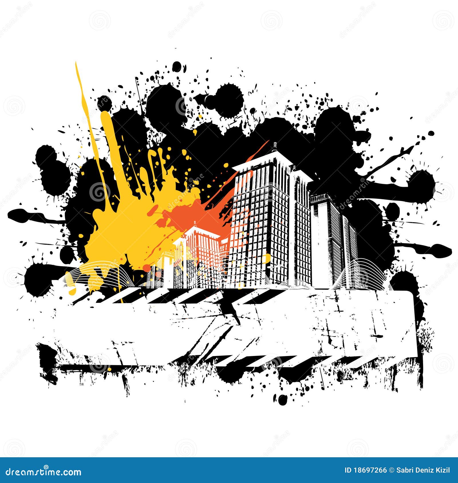 Urban grunge design stock vector. Illustration of building - 18697266