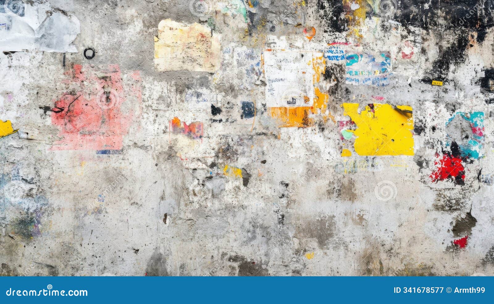 Urban Grunge Texture, Wall with Torn Paper, Posters, and Graffiti Stock ...