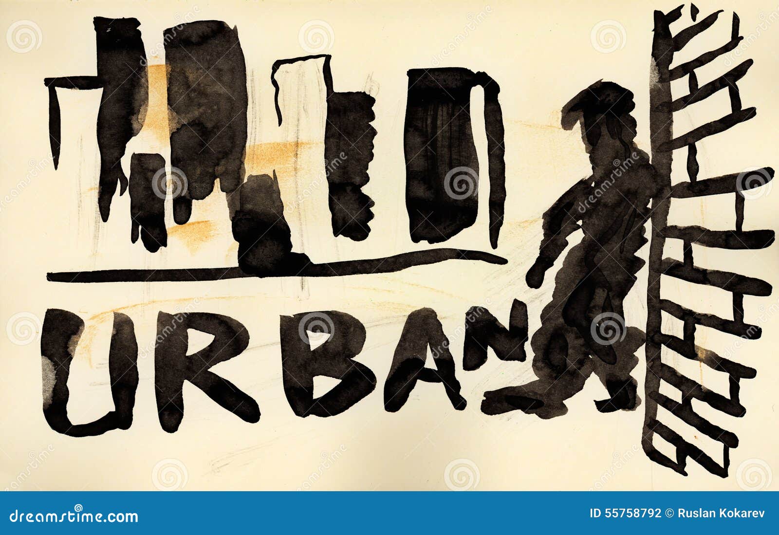 Urban. stock illustration. Illustration of paper, paint - 55758792