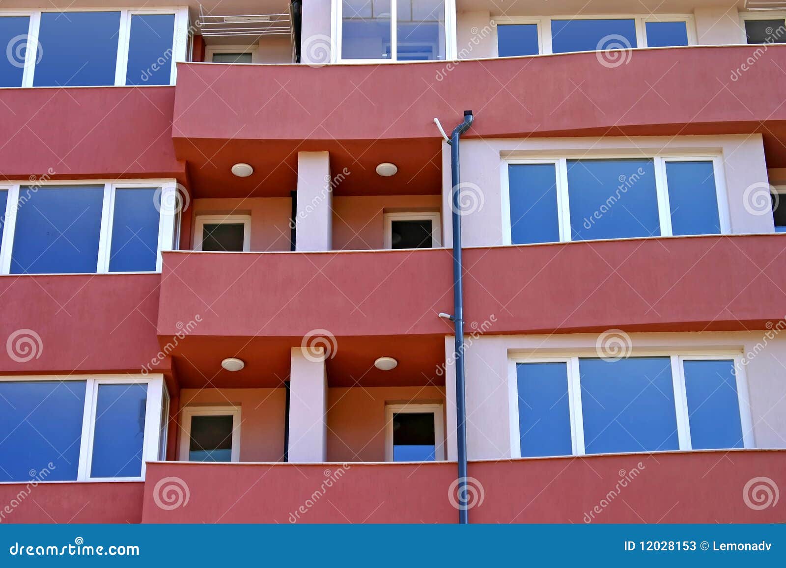 Urban Home Building with Windows Stock Image - Image of constructions ...