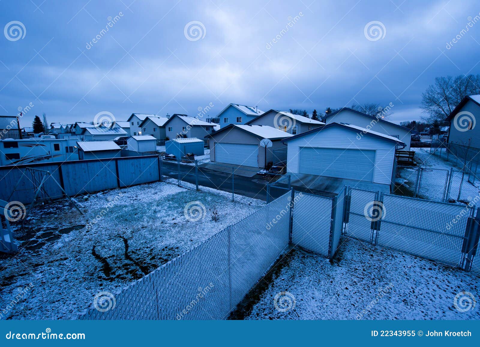 Urban Housing in Winter stock image. Image of dark, lonely - 22343955