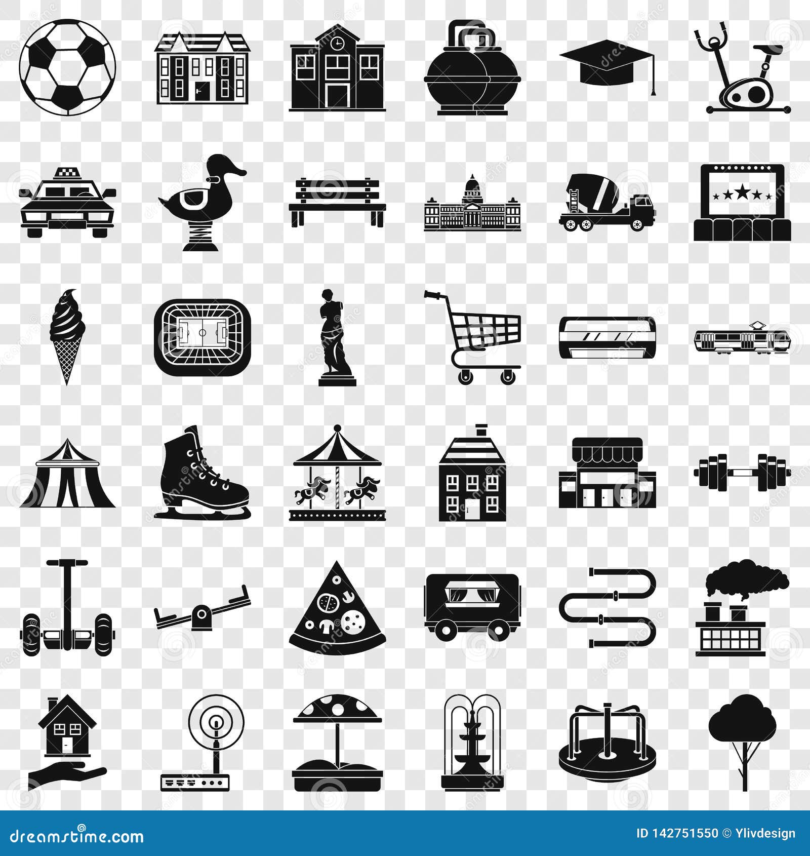 Urban Icons Set, Simple Style Stock Vector - Illustration of building ... Urban Icons Set, Simple Style Stock Vector - Illustration of building ...