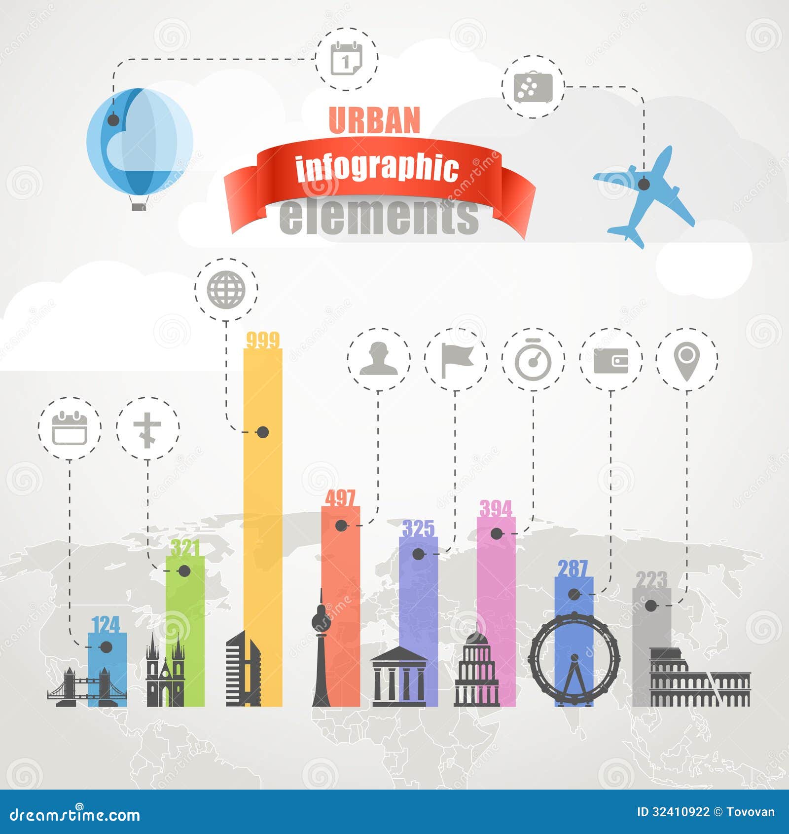 Urban infographic elements stock vector. Illustration of classic - 32410922