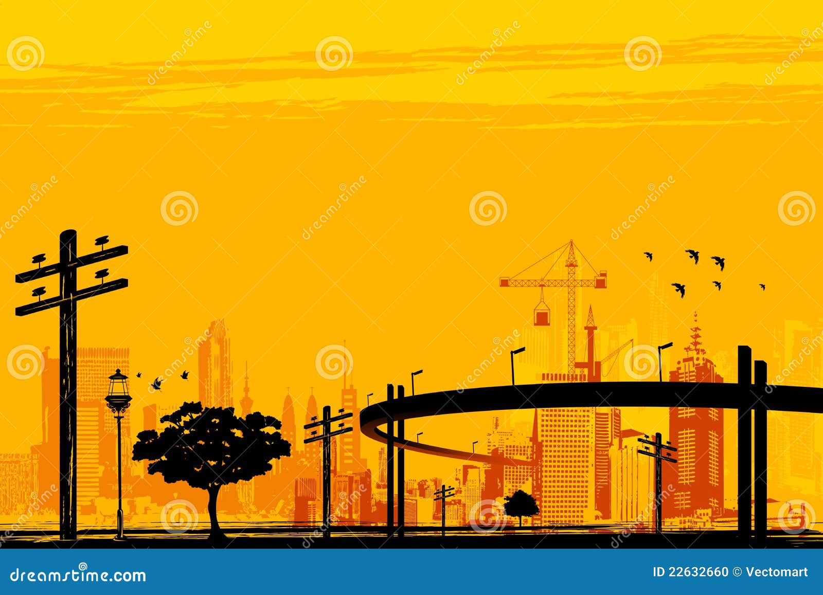 Urban Infrastructure stock illustration. Illustration of downtown ...