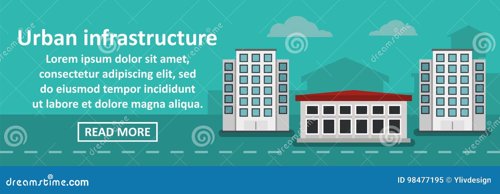 Urban Infrastructure Banner Horizontal Concept Stock Vector ...