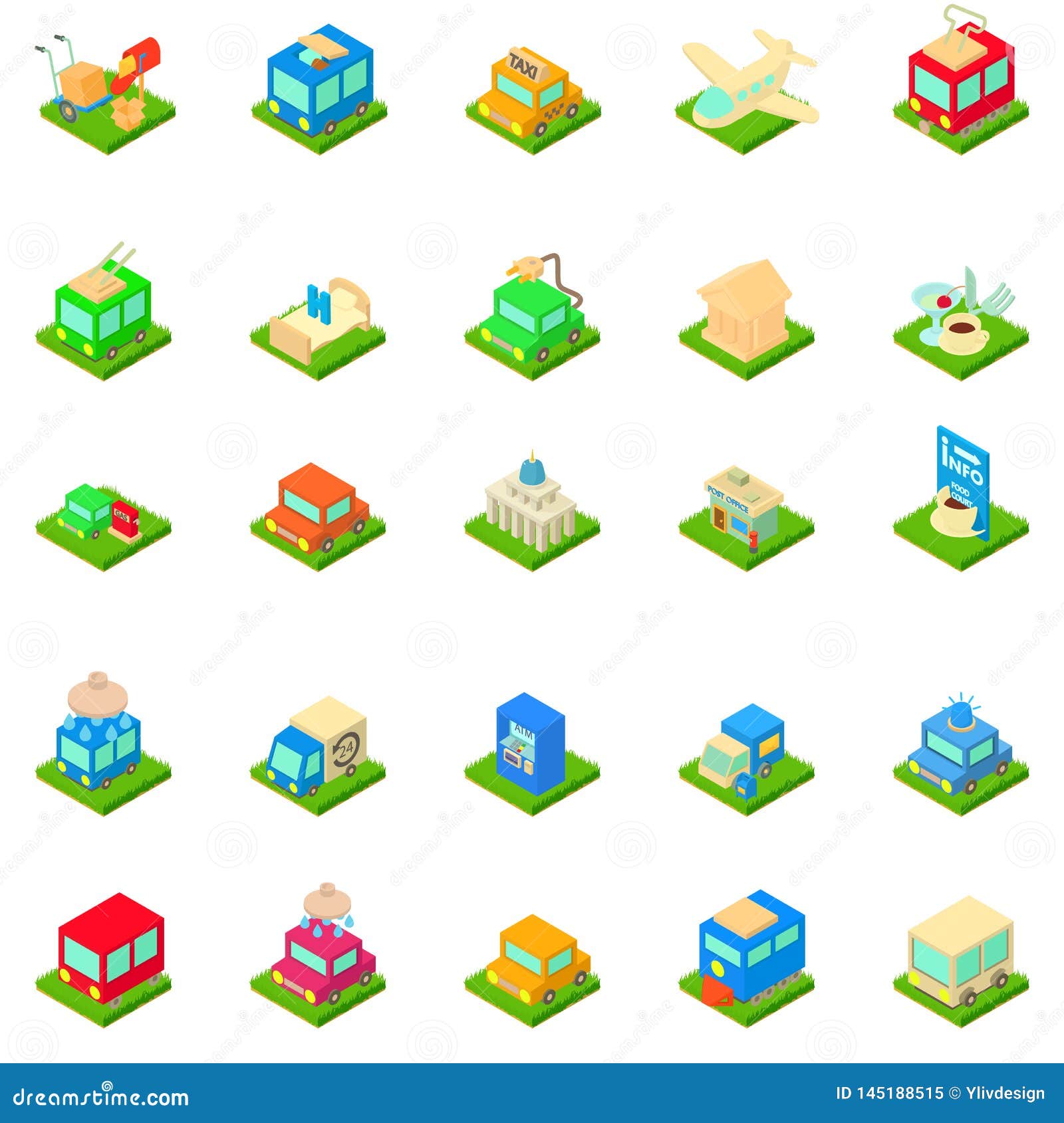 Urban Infrastructure Icons Set, Isometric Style Stock Vector ...