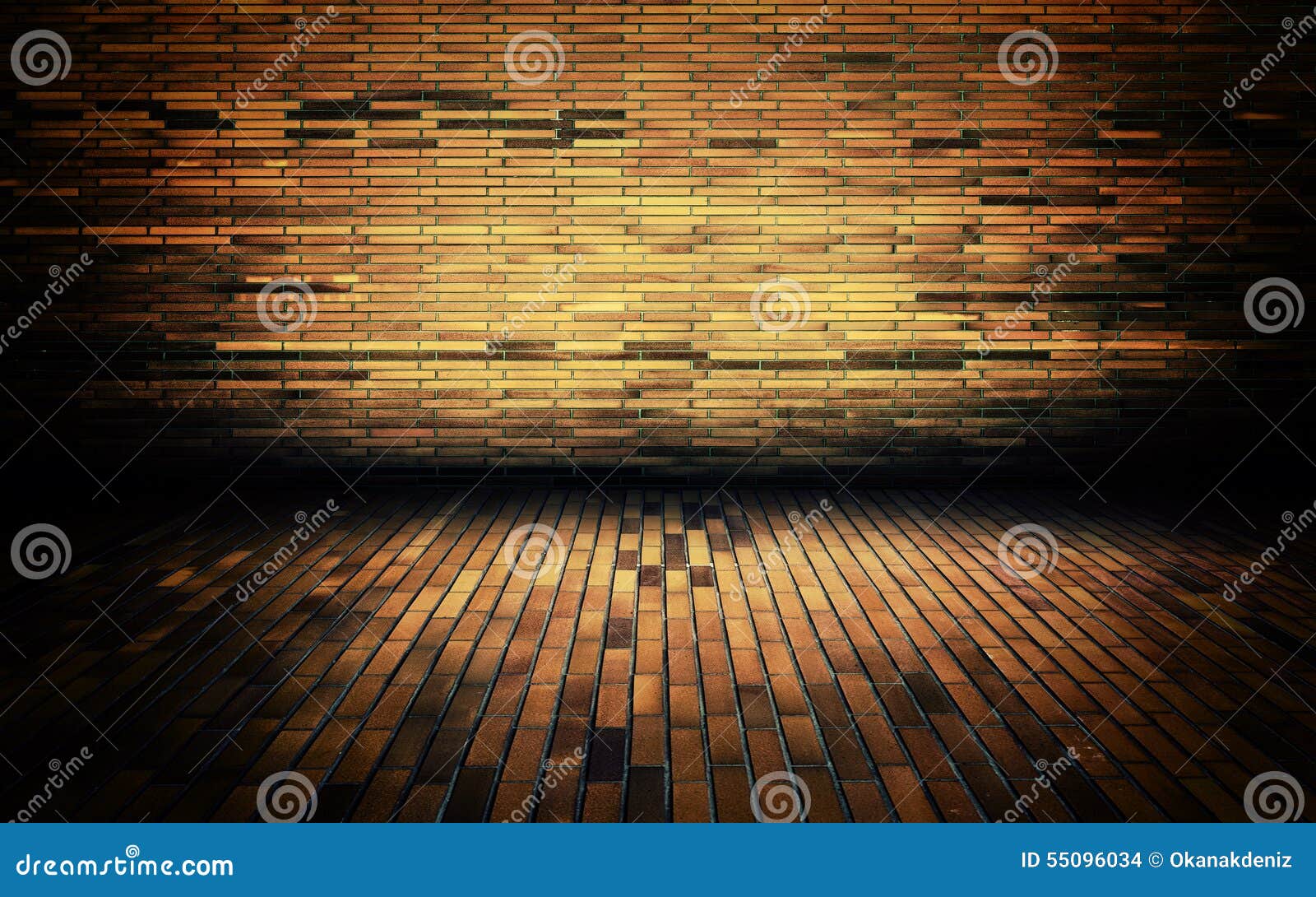 Urban Interior Brick Walls Stage Background Stock Illustration ...