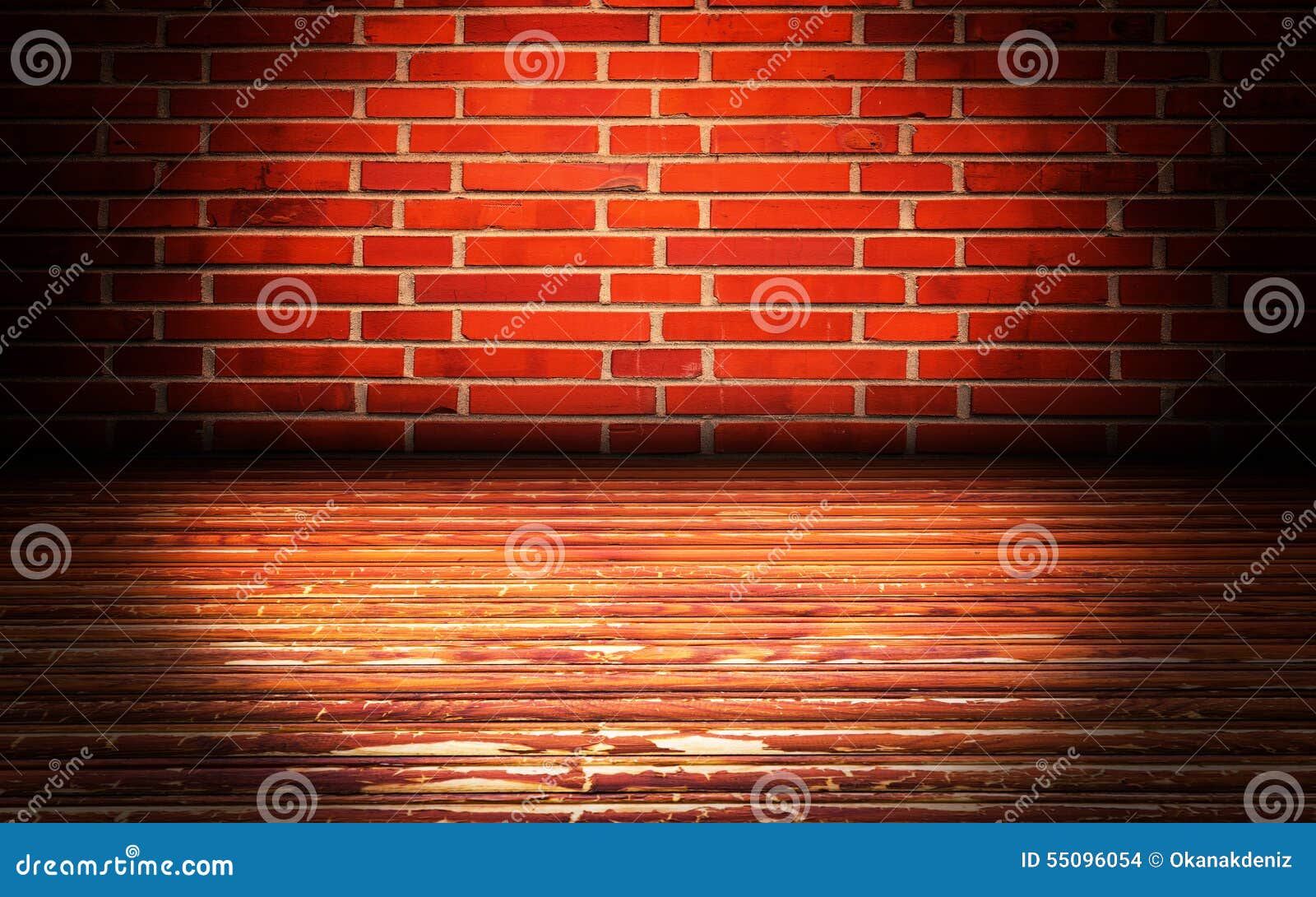 Urban Interior Brick Walls Stage Background Stock Illustration ...