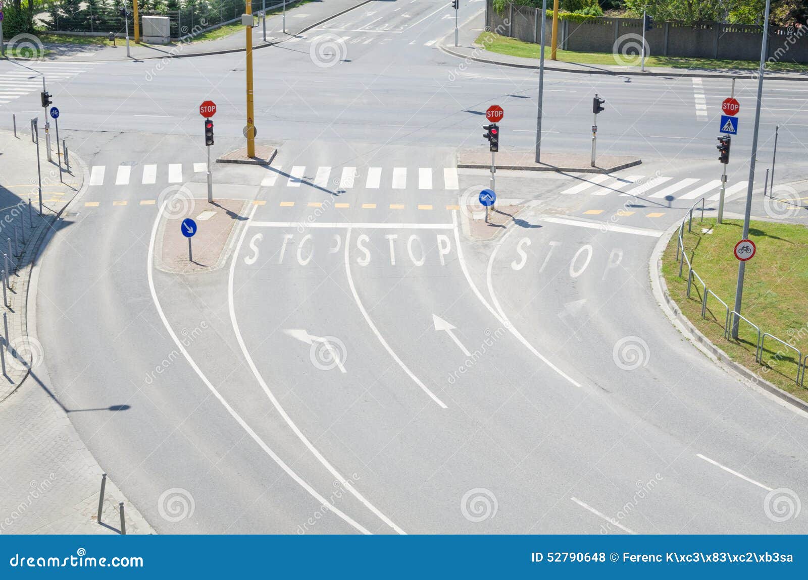 Urban Intersection stock photo. Image of bright, stop - 52790648