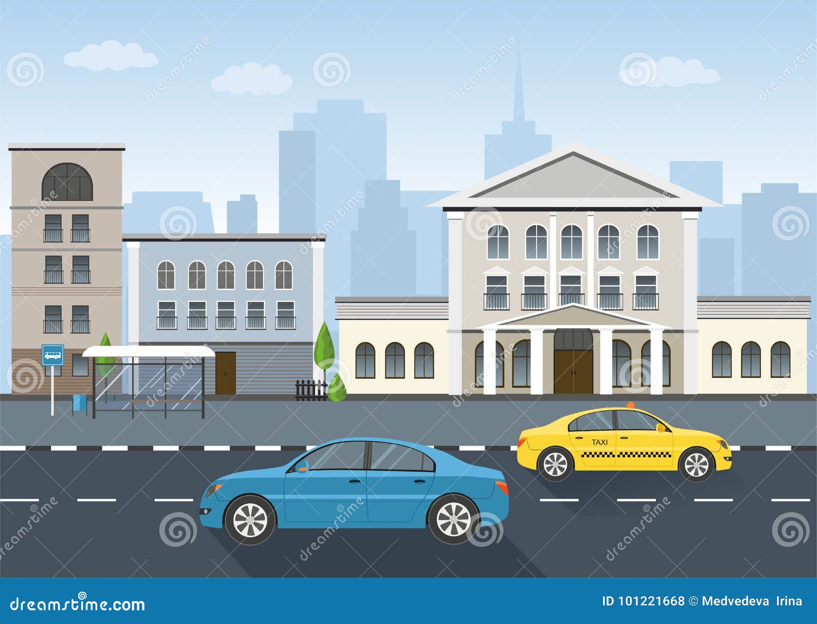 Urban Landscape and City Life. Stock Vector - Illustration of concept ...
