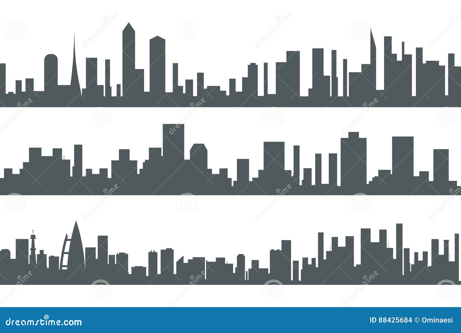 Urban Landscape City Real Estate Seamless Silhouette Set Concept Icon ... Urban Landscape City Real Estate Seamless Silhouette Set Concept Icon ...