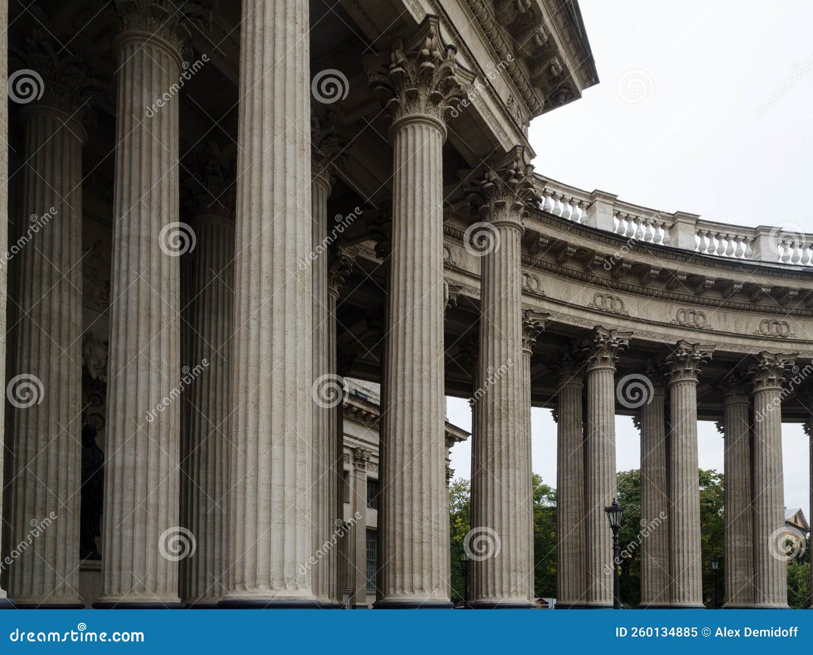 Urban Landscape with Columns of the Cathedral Stock Image - Image of ...