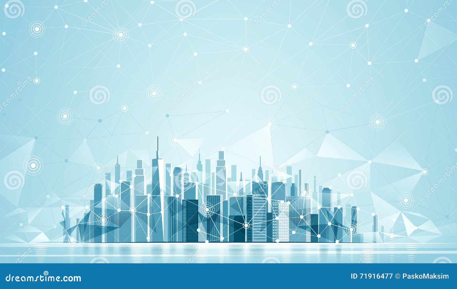 Urban Landscape Global Network Stock Vector - Illustration of ...