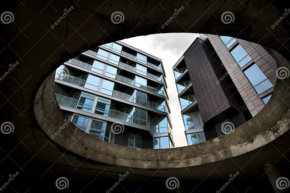 Urban Landscape from Low Point of View Stock Photo - Image of ...