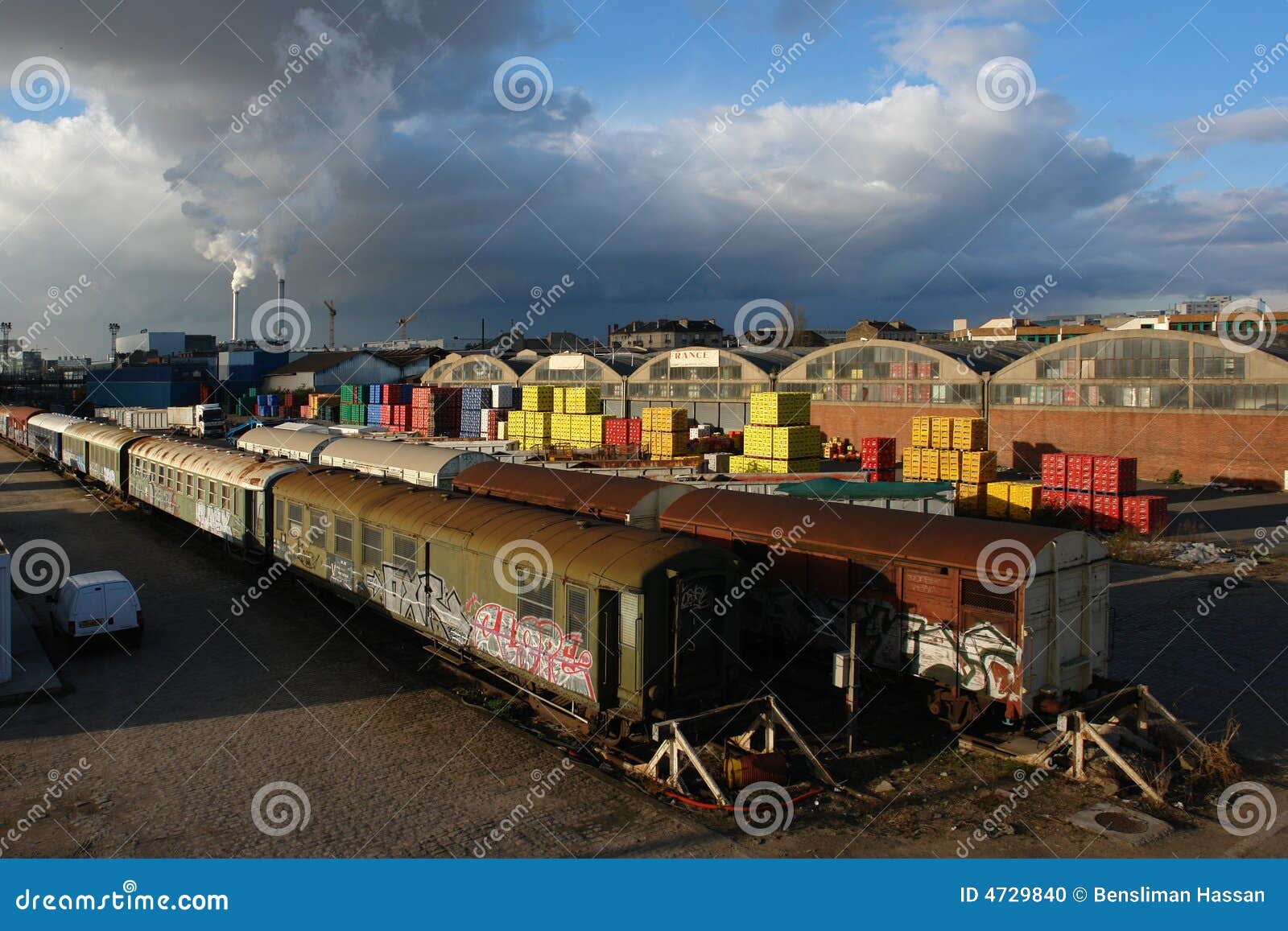 Urban Landscape Railroad and Factory Stock Photo - Image of suburb ...