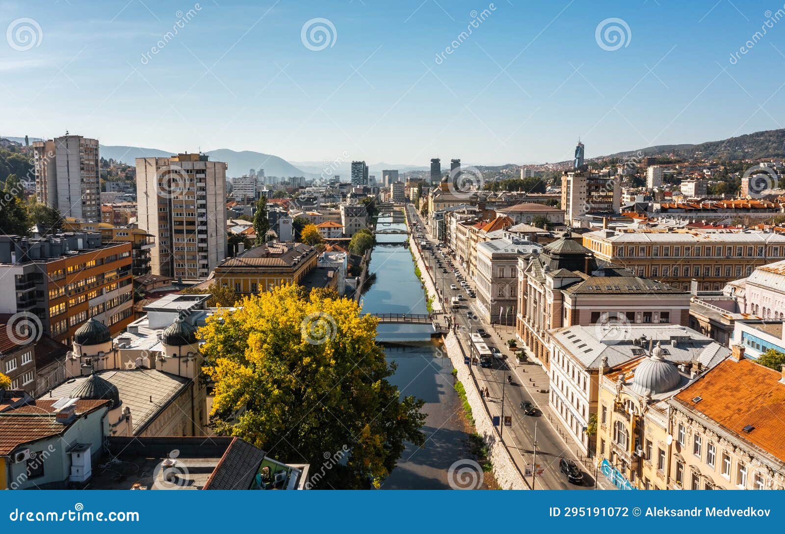 Urban Landscape of Sarajevo Stock Photo - Image of urban, town: 295191072