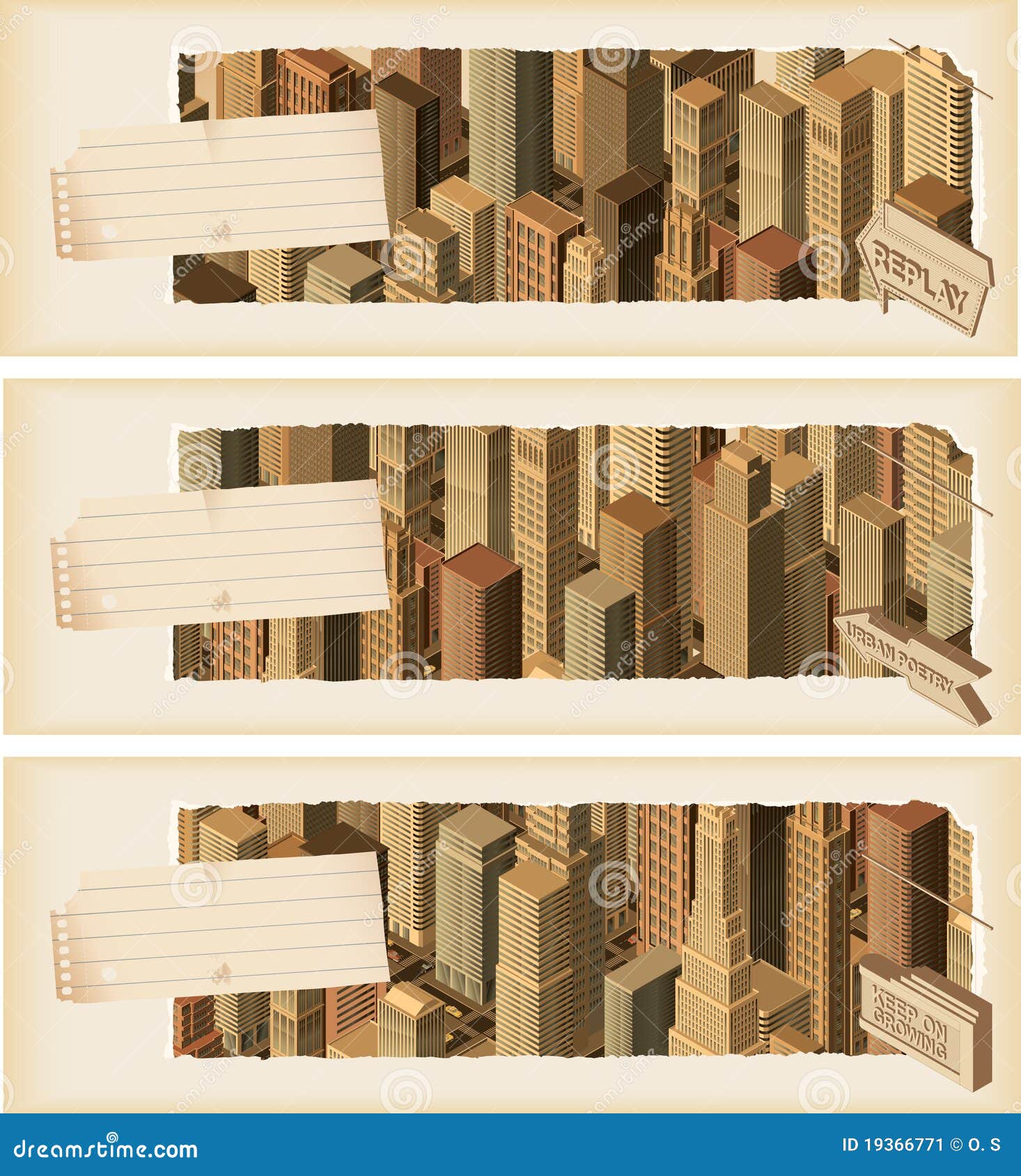 Urban life- banners stock vector. Illustration of banner - 19366771