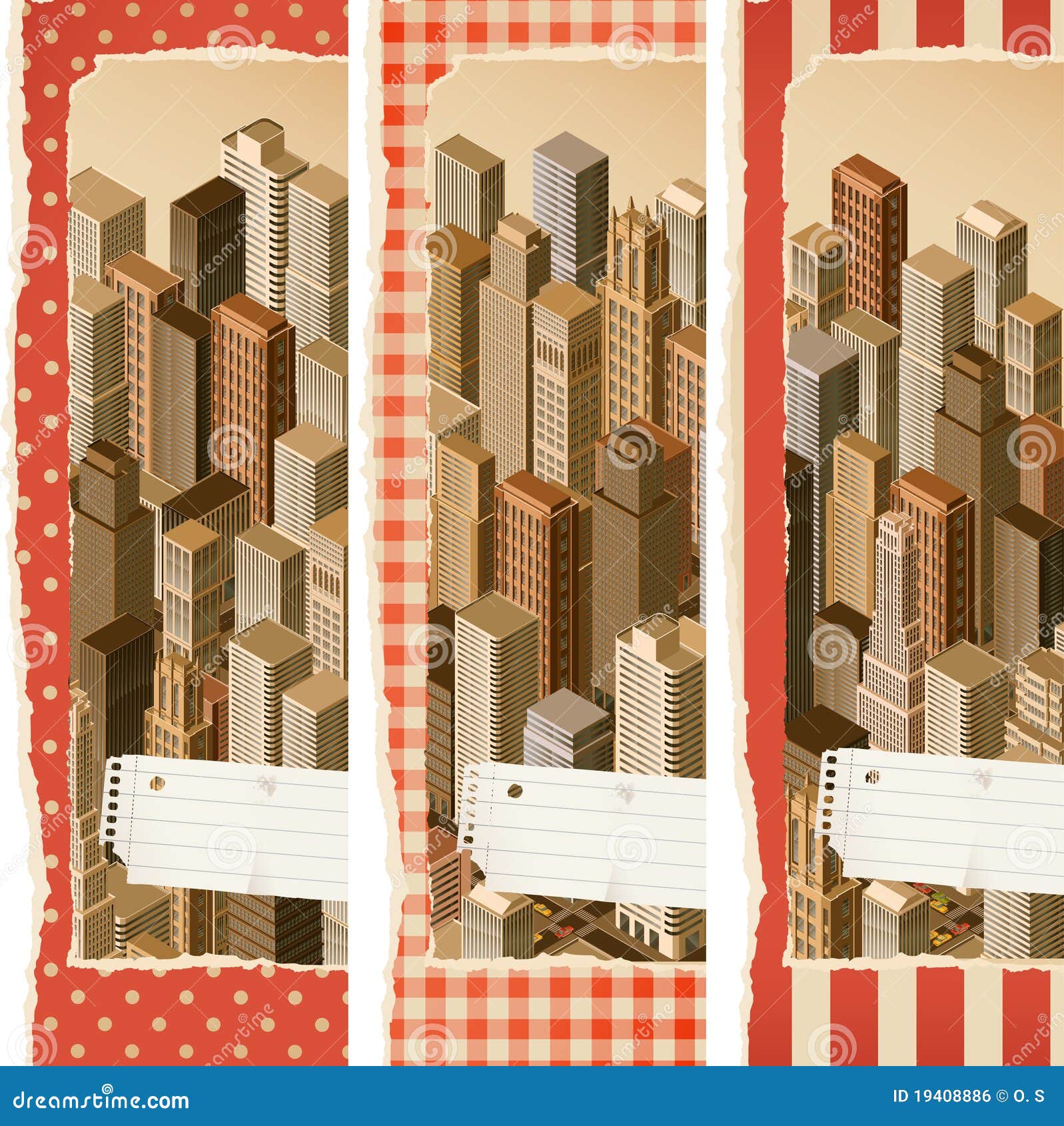 Urban life- banners - red stock vector. Illustration of vector - 19408886