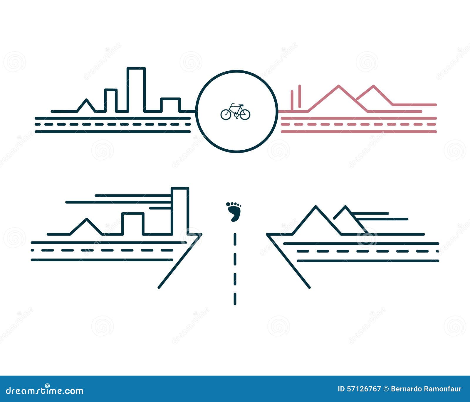Urban lines stock vector. Illustration of drawing, abstract - 57126767
