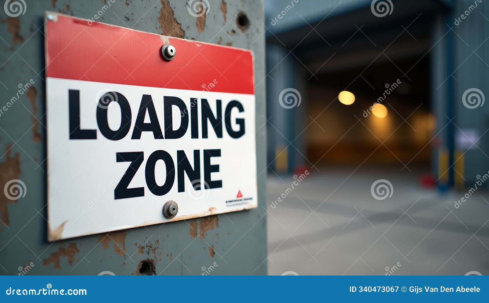 Loading Zone Sign. Vector Illustration Isolated On White. Blue ...