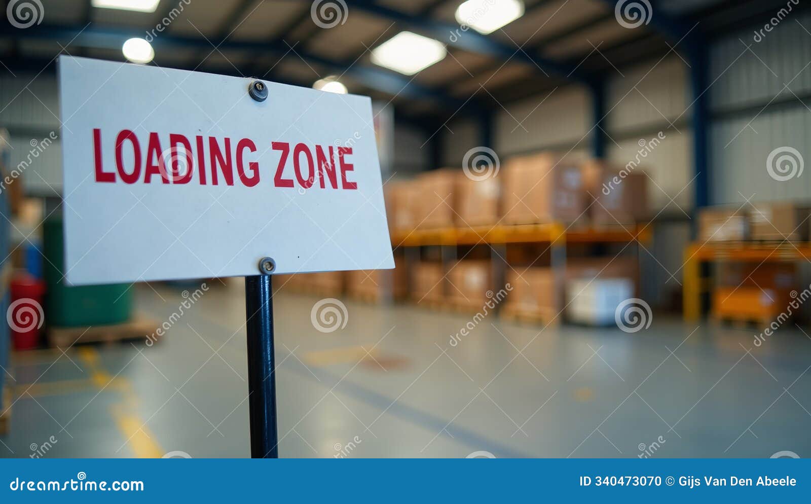 Loading Zone Sign. Vector Illustration Isolated On White. Blue ...
