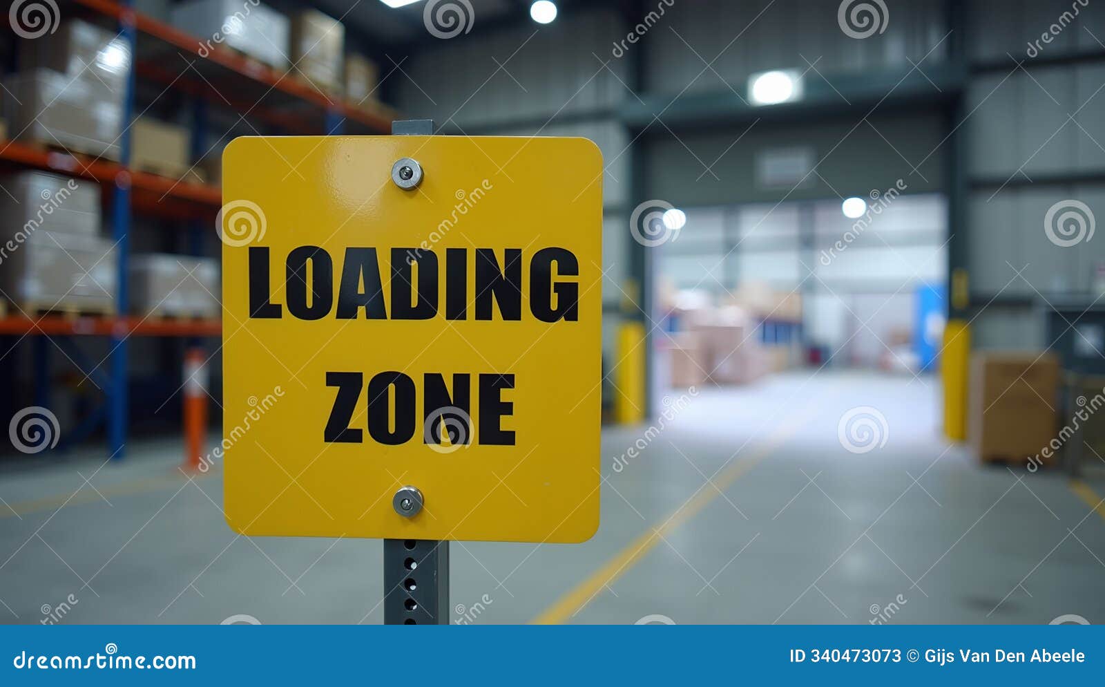 Loading Zone Sign. Vector Illustration Isolated On White. Blue ...