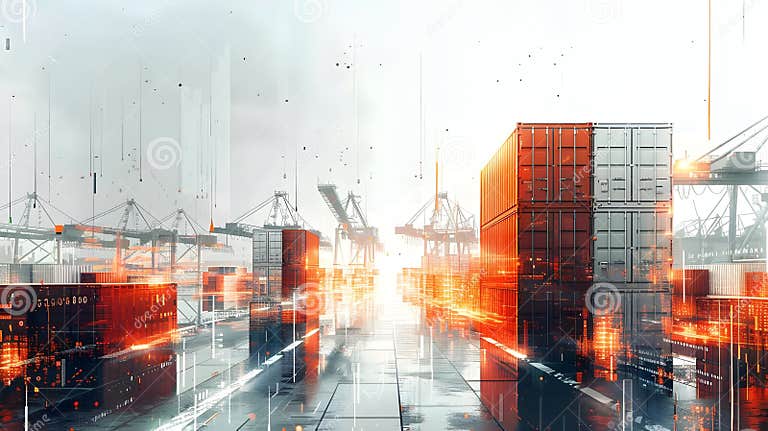 Urban Logistics Background with Strong Visual Elements Generative AI ...