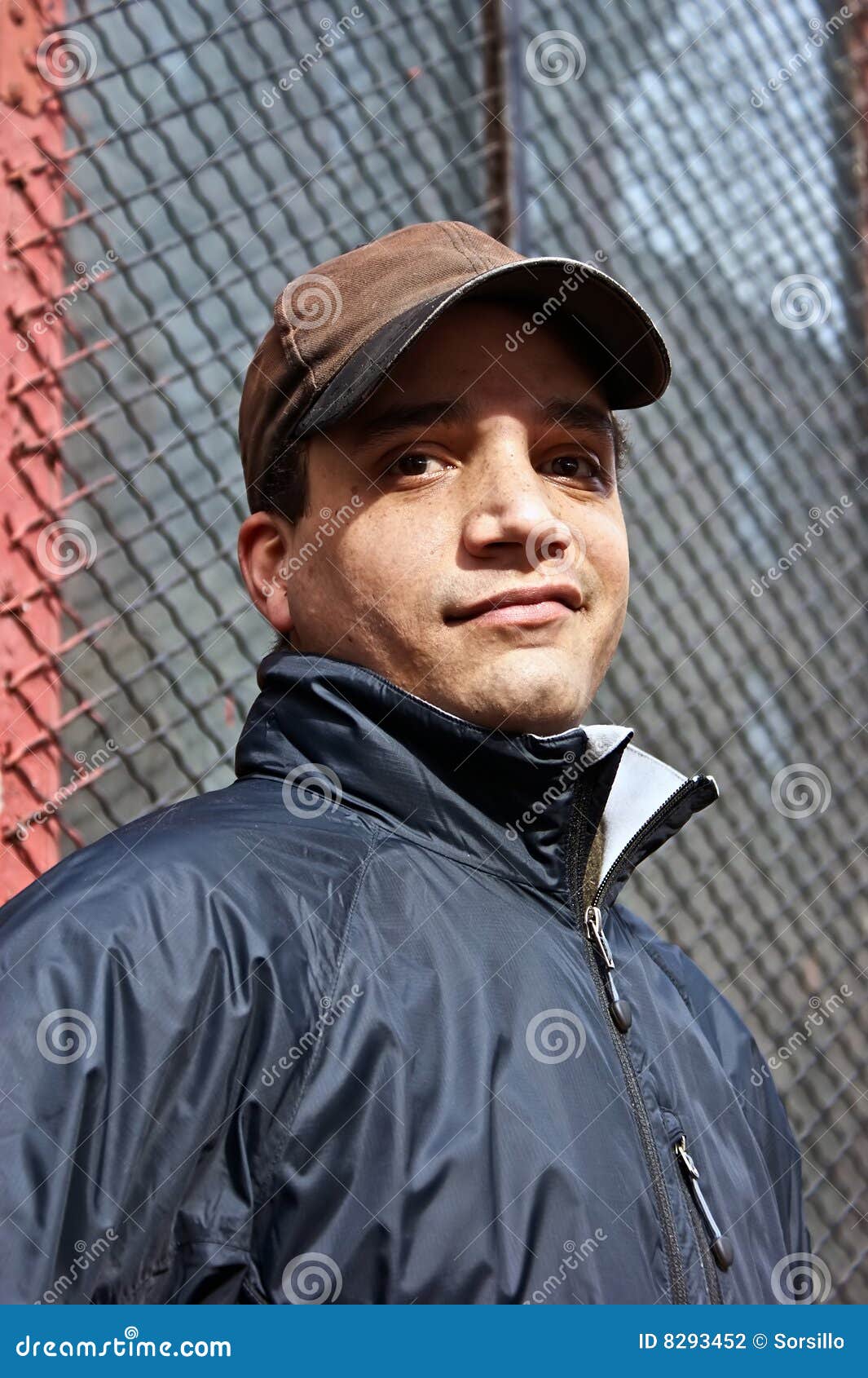 Urban man in cap stock photo. Image of dark, coach, young - 8293452