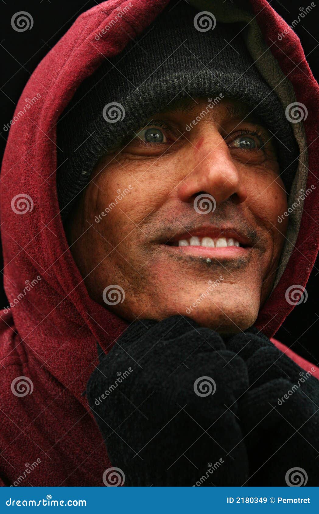 Urban Man Under His Hood stock image. Image of black, warm - 2180349