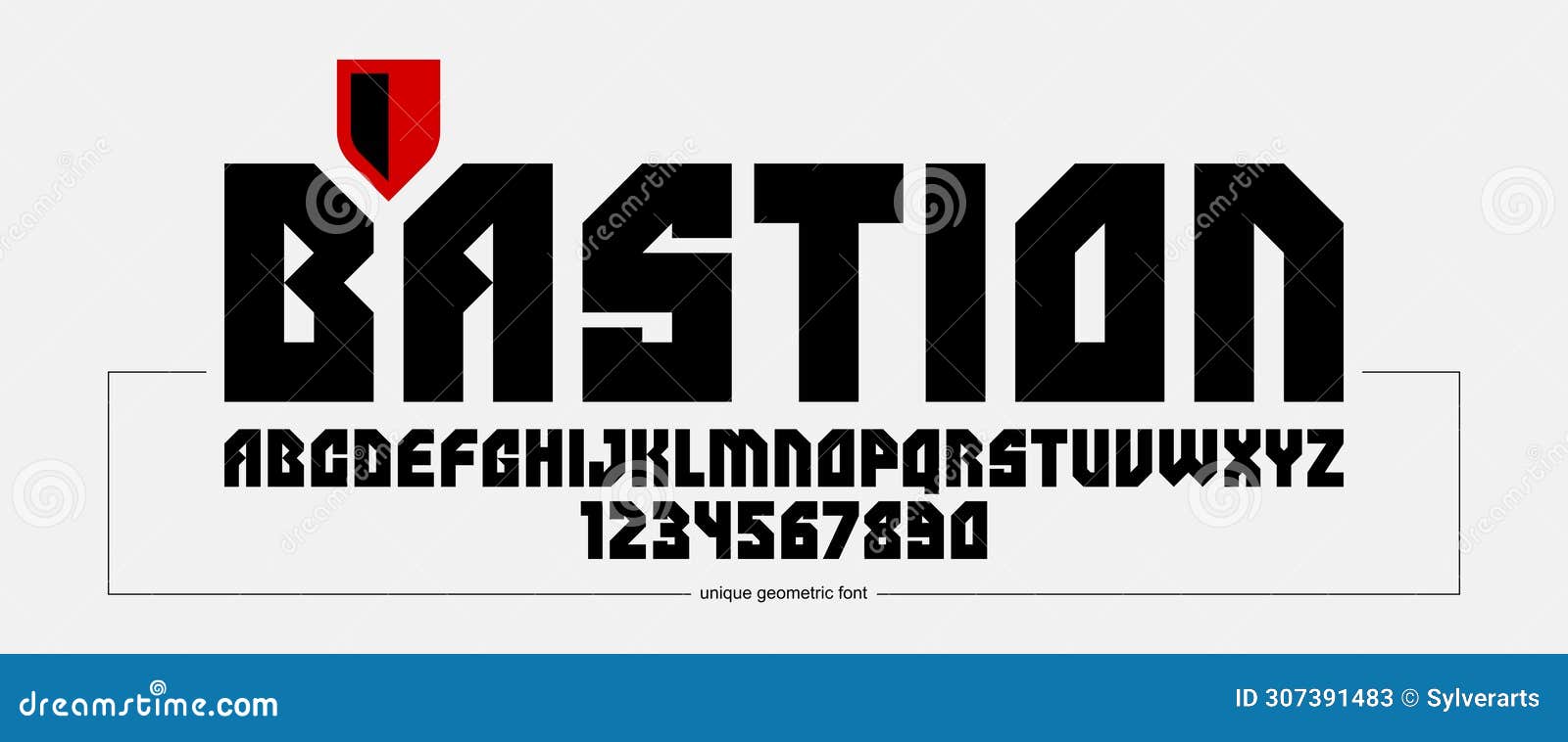 Urban Massive Geometric Font for Logos and Emblems, Minimal Strong ...