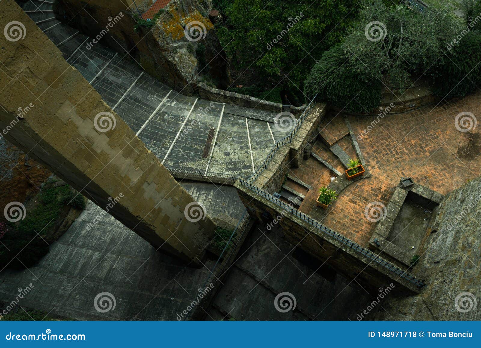 Urban Medieval Structure Seen from Above. Spectacular Old Architecture ...