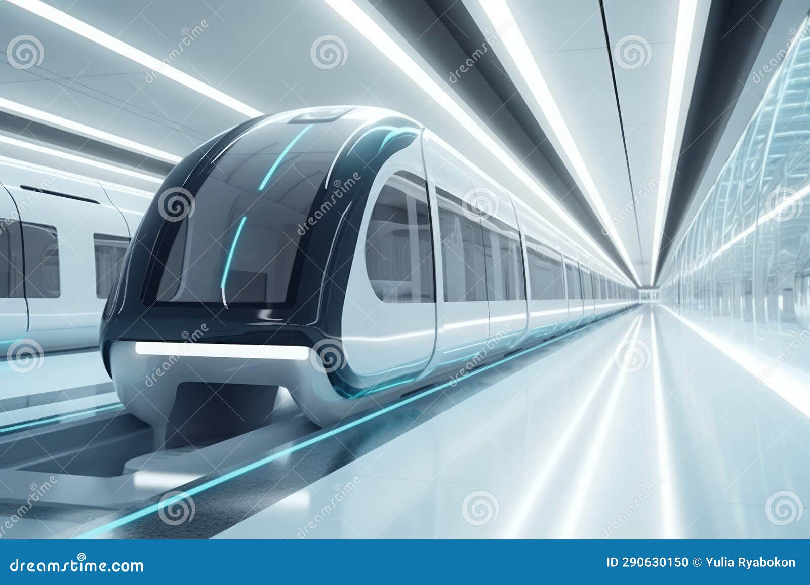 Urban Mobile Future Subway. Generate Ai Stock Illustration ...