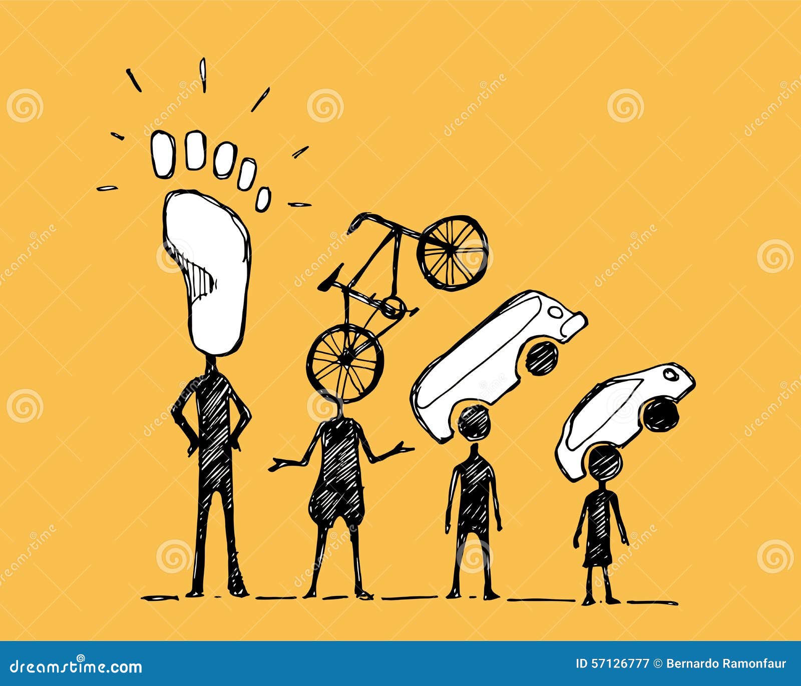 Urban Mobility Hierarchy Cartoon Vector | CartoonDealer.com #57126777