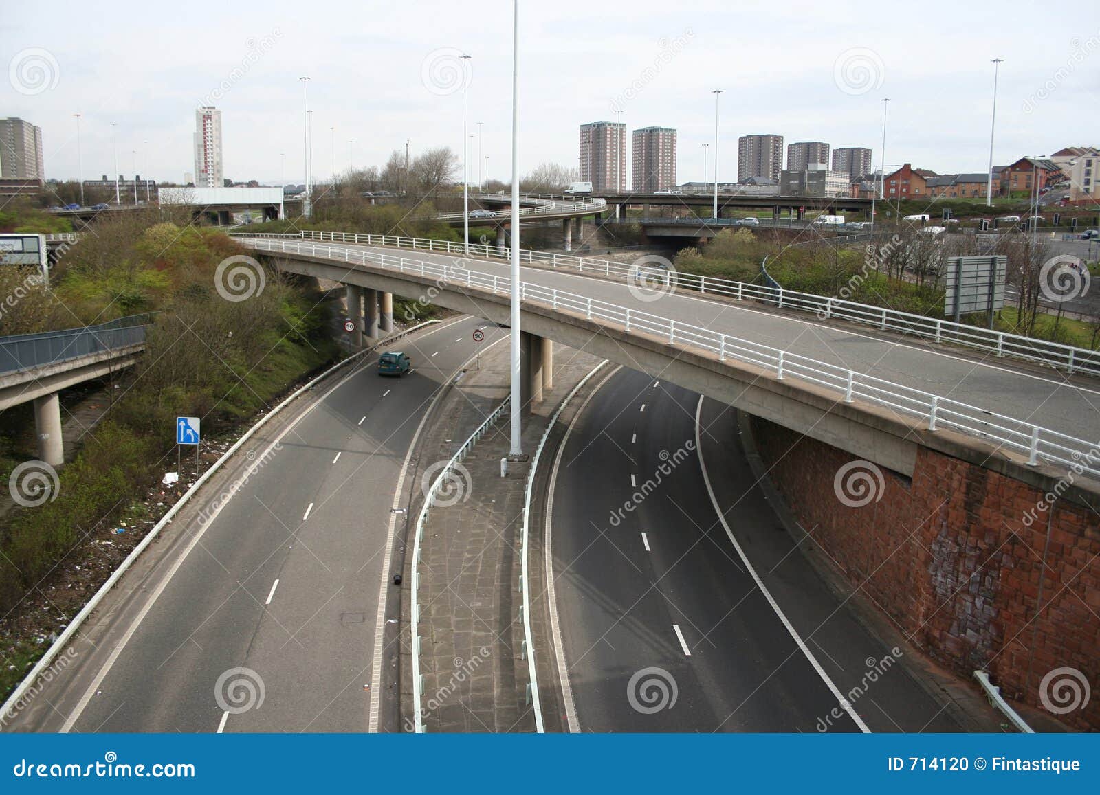 Urban motorway stock photo. Image of glasgow, cityscape - 714120