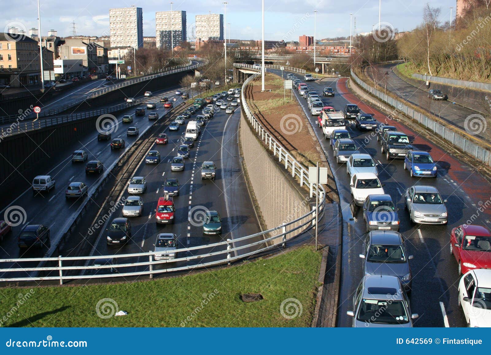 Urban Motorway at Rush Hour Stock Image - Image of slow, crowded: 642569