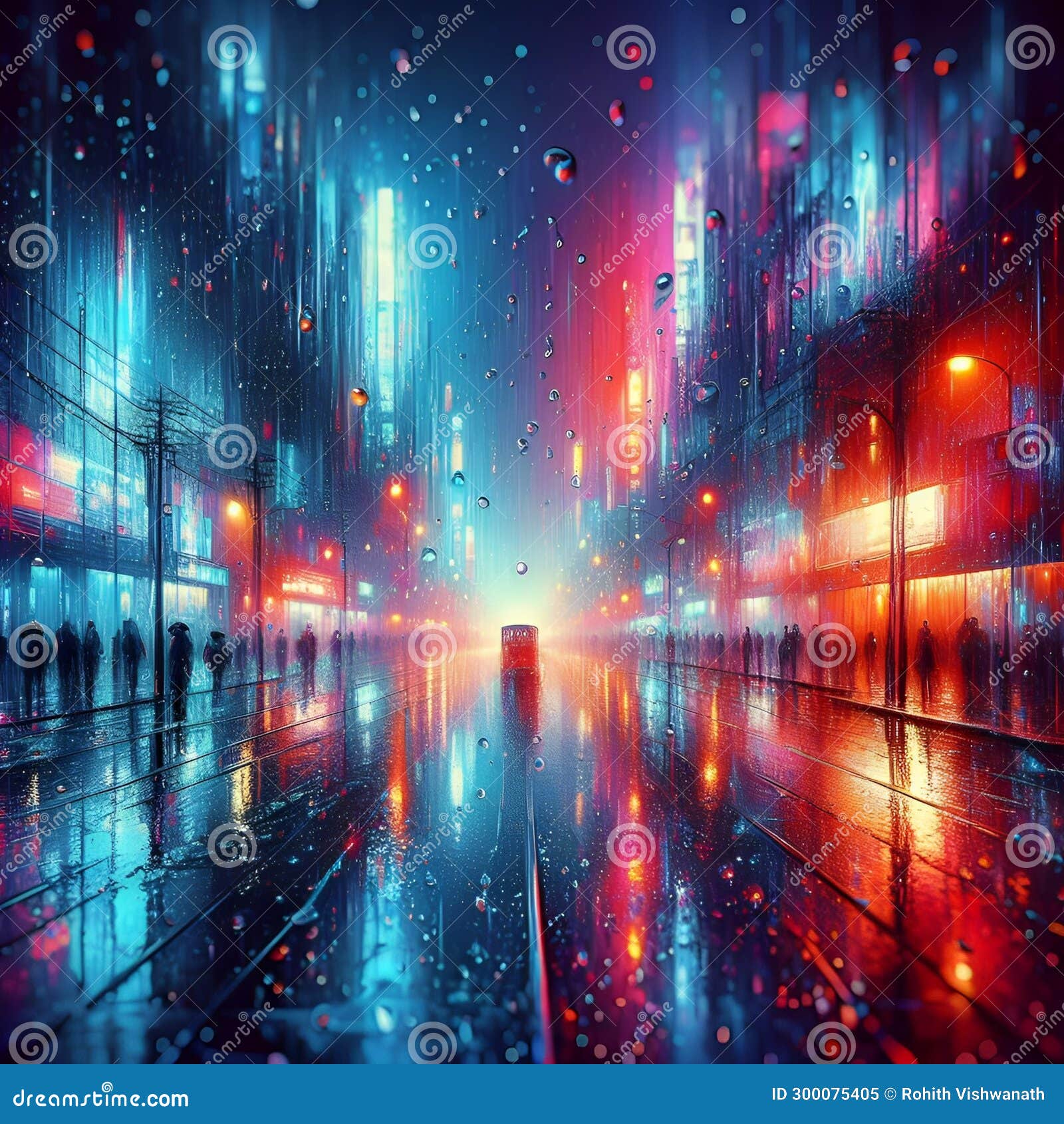 Urban Neon Dreamscape Symphony Stock Image - Image of mesmerizing ...