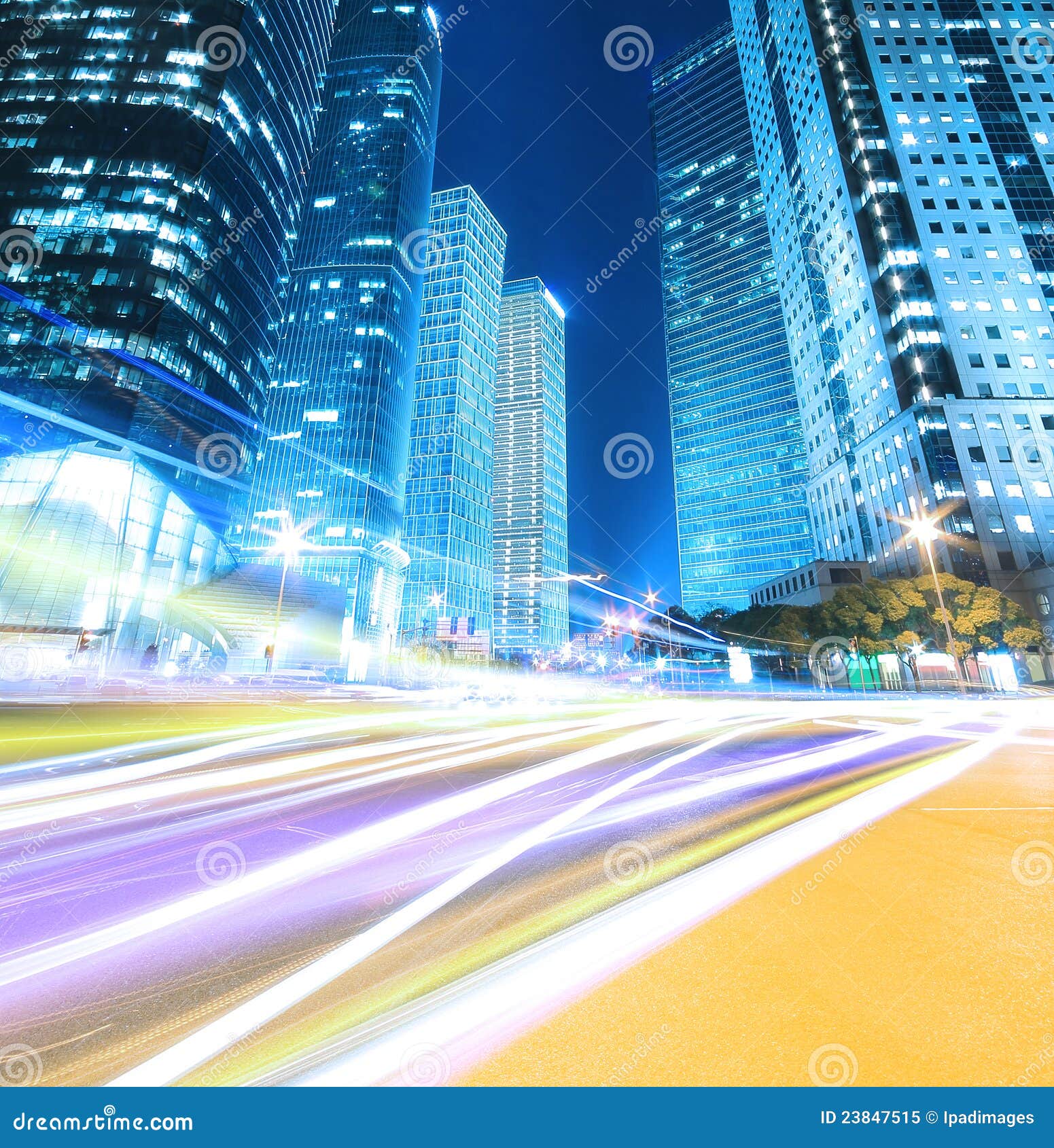 Urban Night Traffics View in Dusk Stock Image - Image of blur, line ...