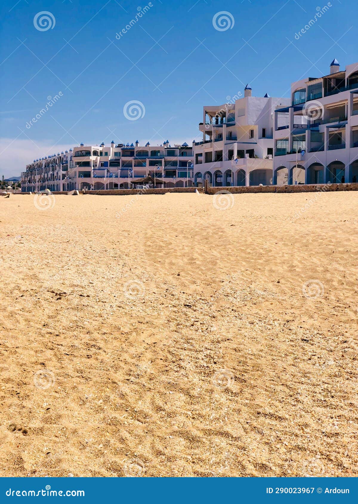 Urban Oasis Sand Scene in Front of Buildings Stock Image - Image of ...