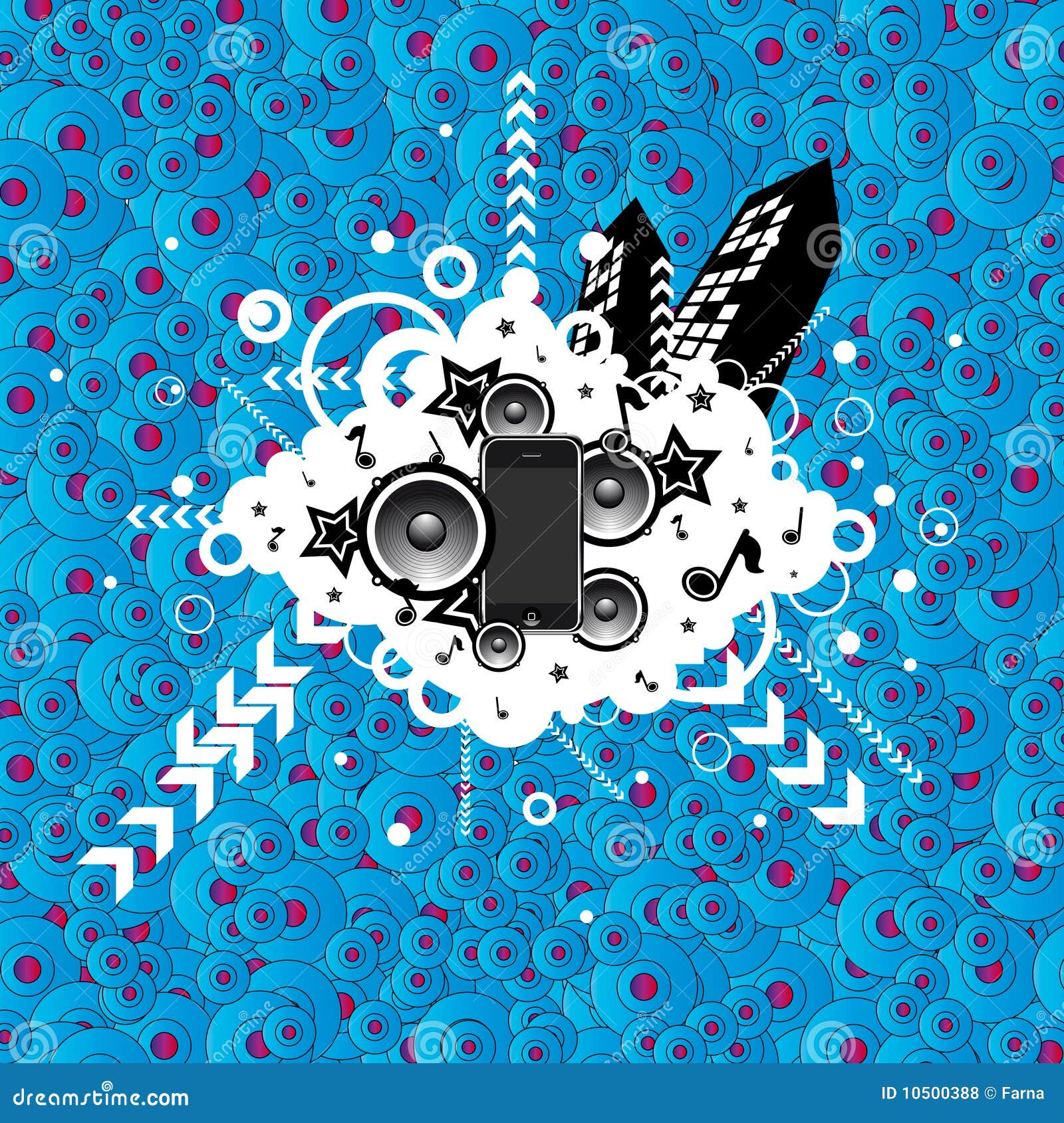 Urban party background stock vector. Illustration of star - 10500388