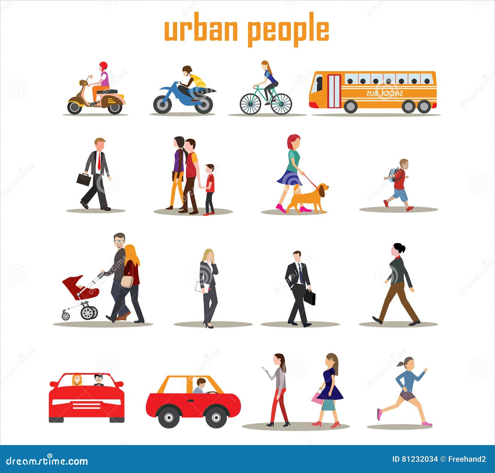Urban People Sketch Cartoon Vector | CartoonDealer.com #45142641
