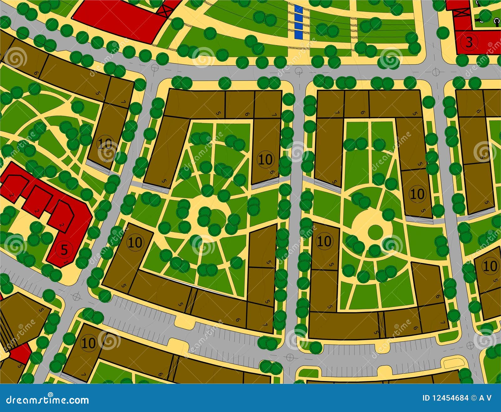 Urban Plan Drawing Stock Images - Image: 12454684