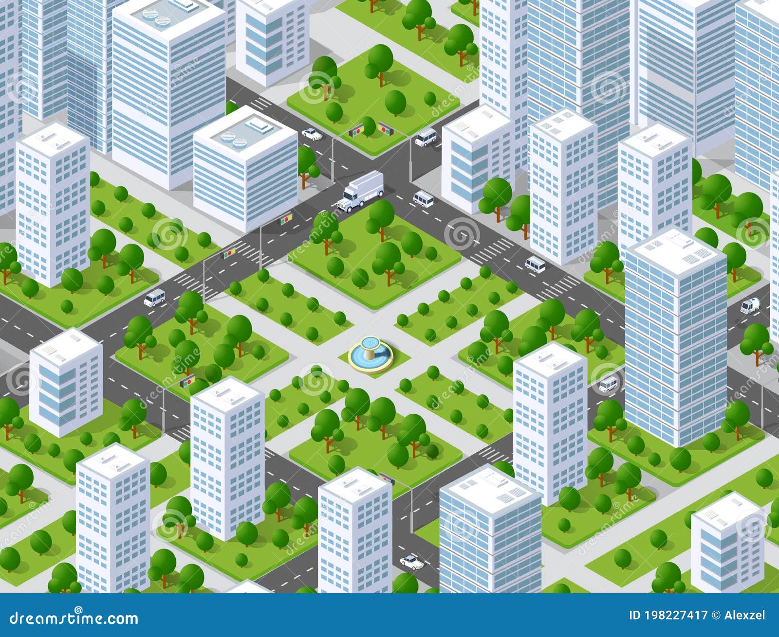 Urban Plan Pattern Map. Isometric Landscape Structure of City Stock ...