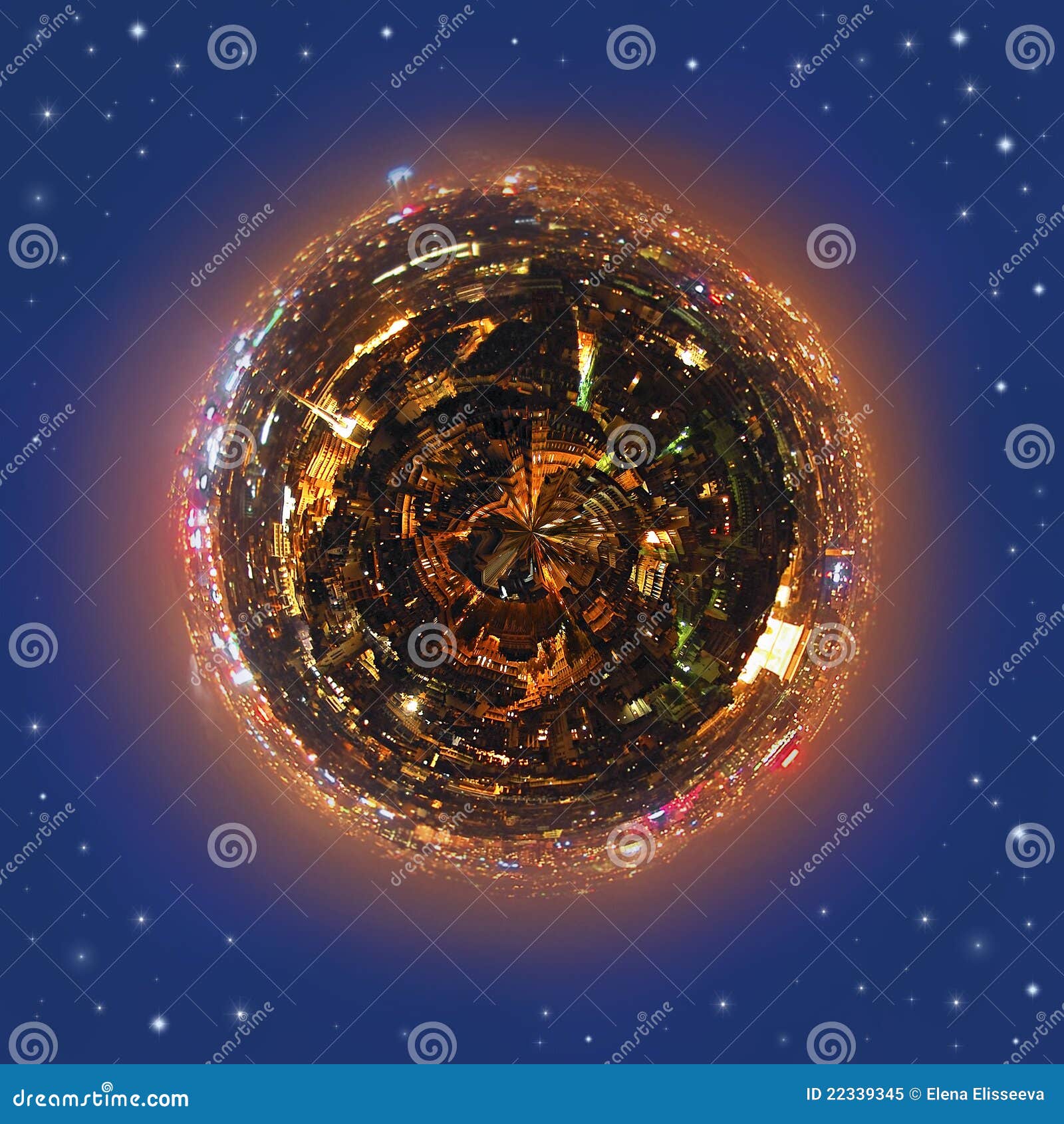 Urban planet stock illustration. Illustration of night - 22339345