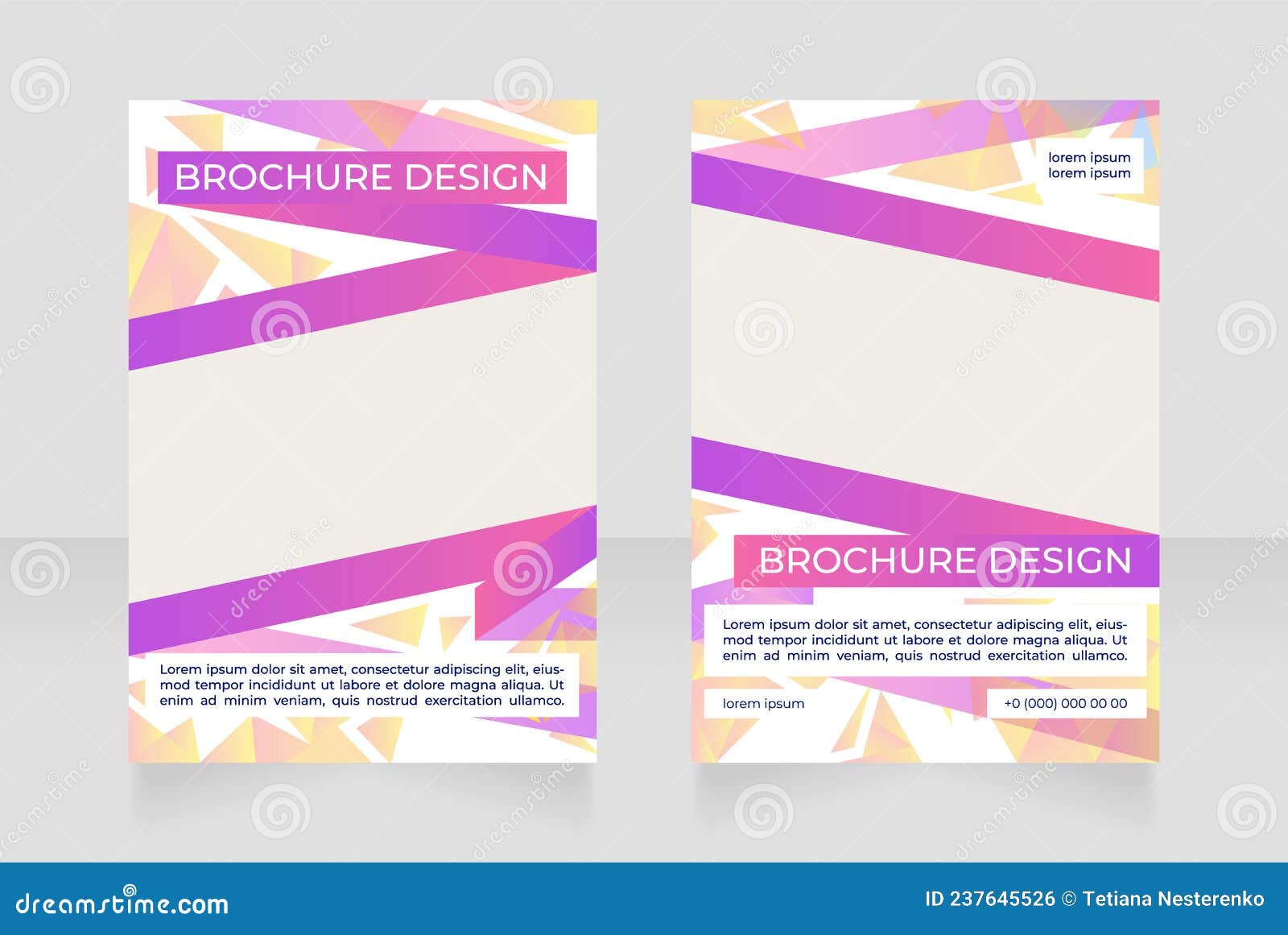 Urban Redevelopment Program Blank Brochure Design Stock Vector ...