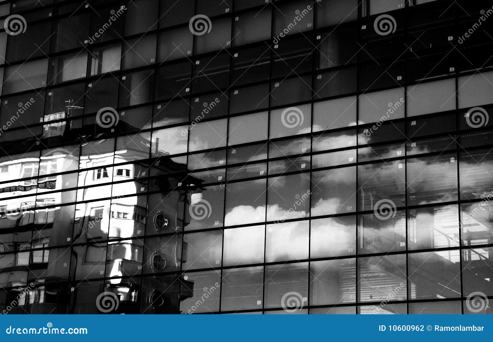 Urban Reflections on Windows Stock Photo - Image of modern, offices ...