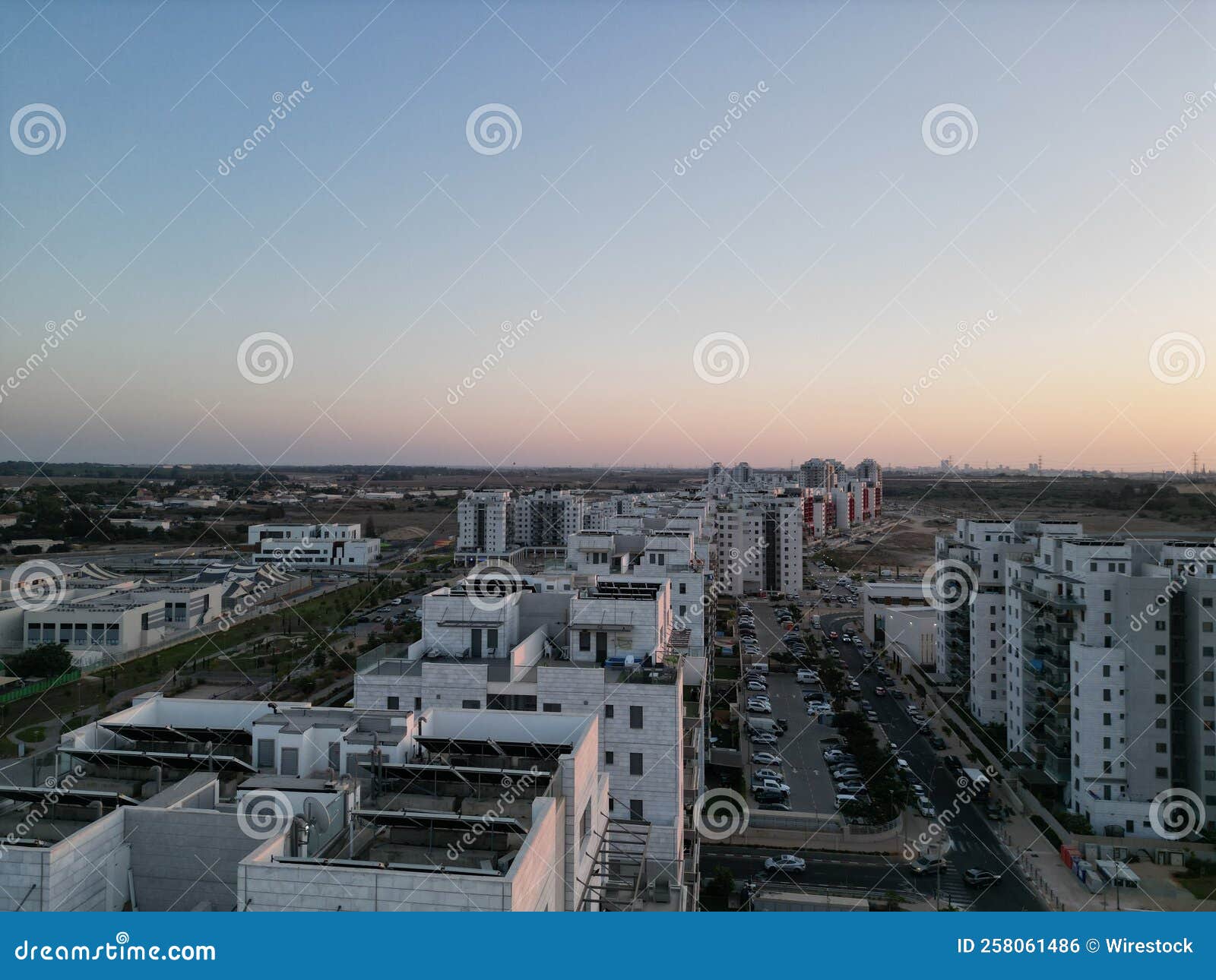 Urban Residential Area during Sunset Stock Photo - Image of sunset ...