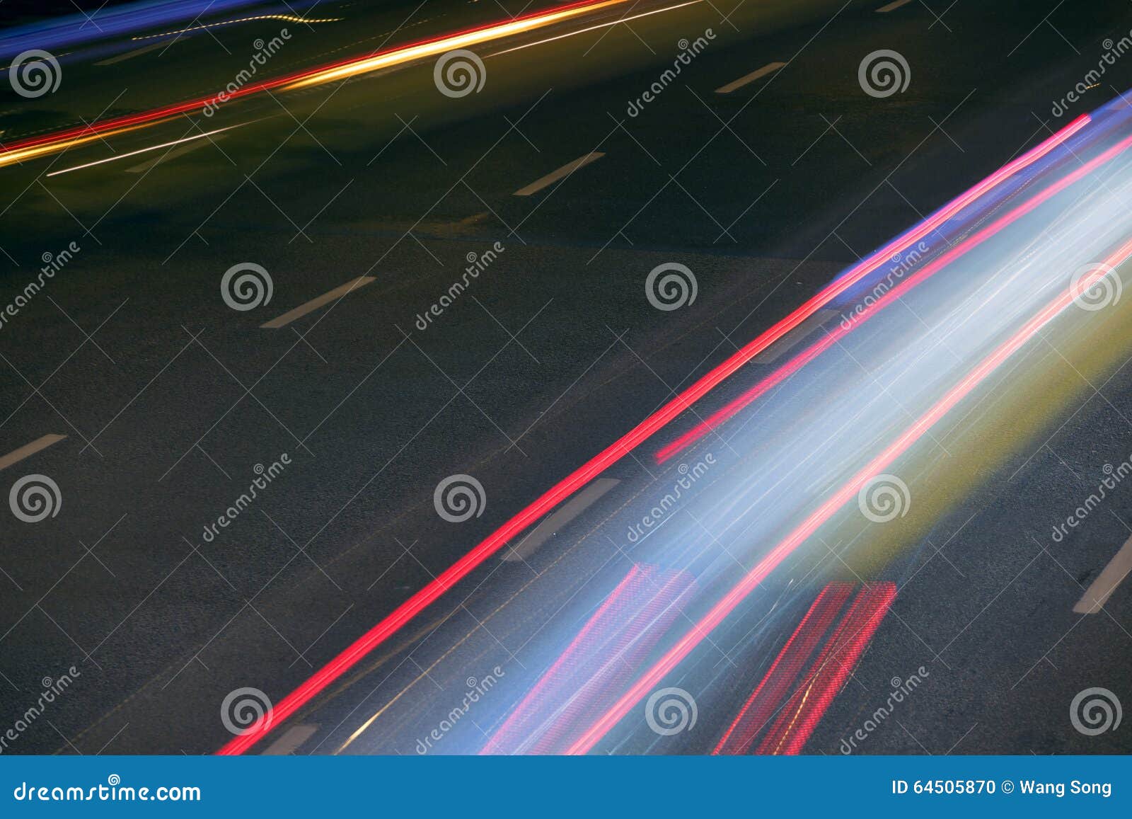 Urban road light trails stock photo. Image of light, landscape - 64505870