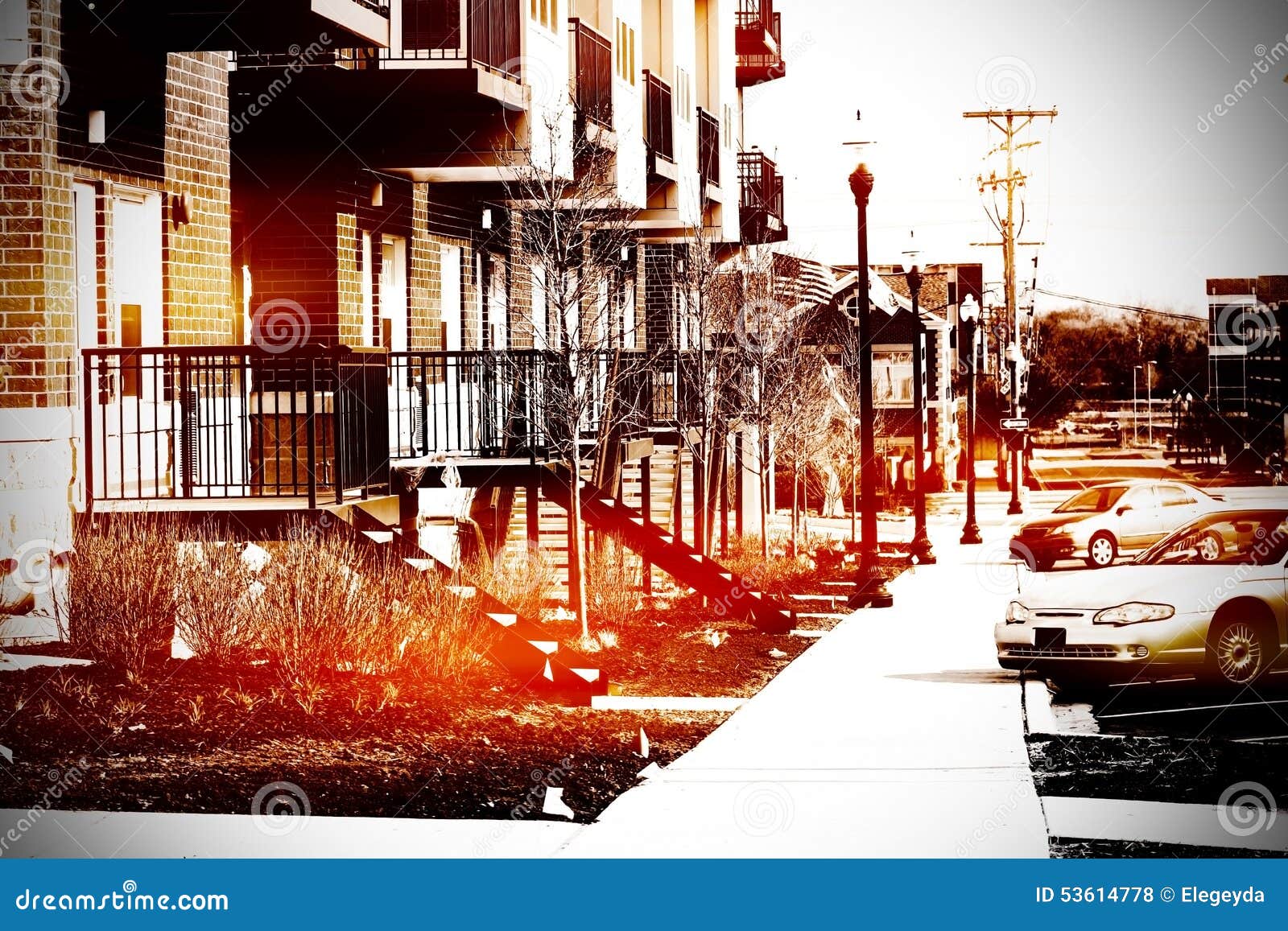 Urban scene at Chicago stock photo. Image of destination - 53614778