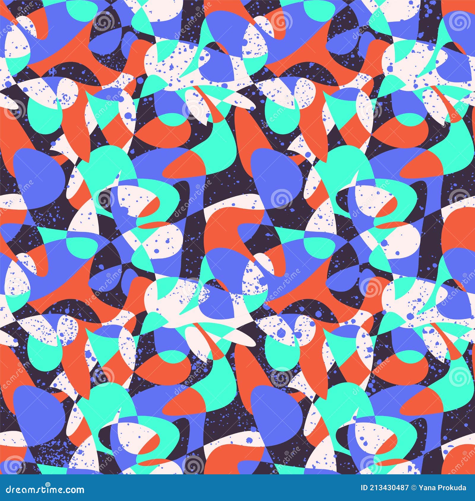 Urban Seamless Artwork with Abstract Vector Colorful Chaotic Patterns ...