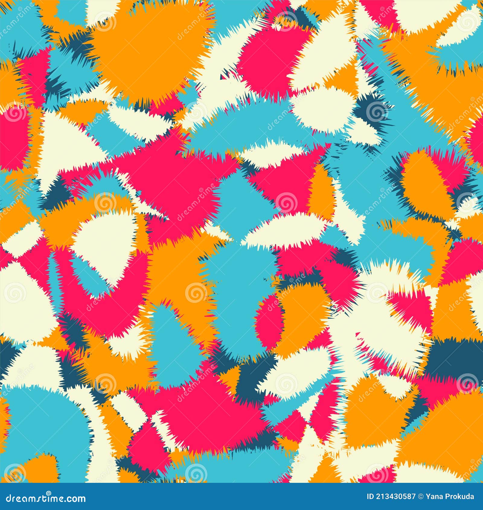 Urban Seamless Artwork with Abstract Vector Colorful Chaotic Patterns ...